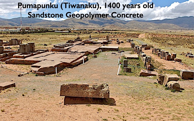 Tiahuanaco Monuments (Tiwanaku / Pumapunku), Bolivia are made of ...